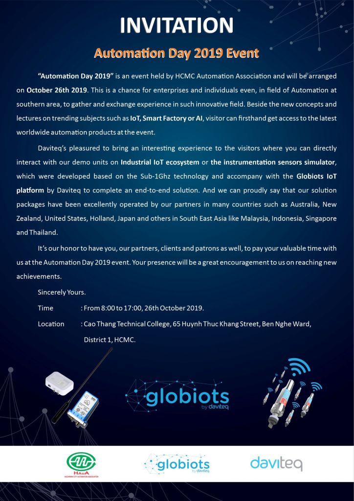 Invitation “AUTOMATION DAY 2019 Event” : Daviteq is a leading company ...